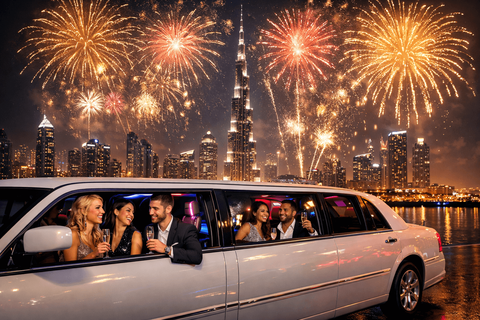 Celebrate New Year’s Eve in a Stretch Limousine with Dubai Exotic Limo